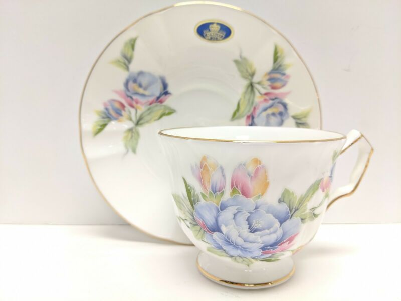 AYNSLEY TEACUP & SAUCER SET FLORAL PATTERN GOLD GILT RARE BEAUTIFUL TEA ...