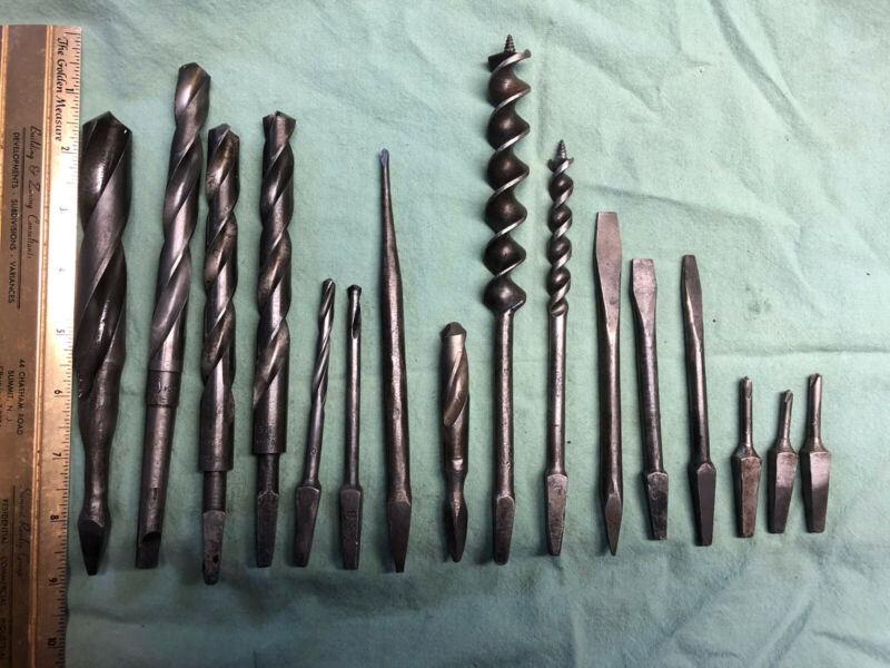 16 Assorted Vintage Hand Brace Bits See Pictures -- Antique Price Guide ...