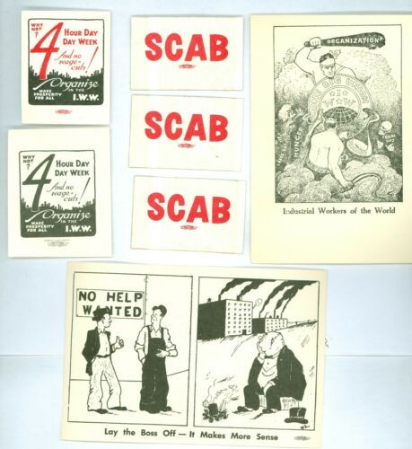 7 Industrial Workers of the World (IWW) Paper Stickers from the 1960''s ...