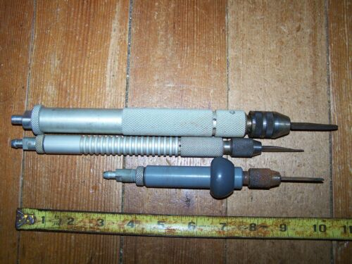 3 VINTAGE PNEUMATIC WOOD CARVING CHISELS, UNTESTED -- Antique Price ...
