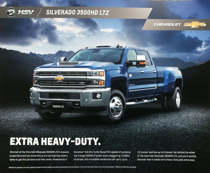 Holden HSV Chevrolet Silverado HD3500 LTZ Sales brochure -- Antique ...
