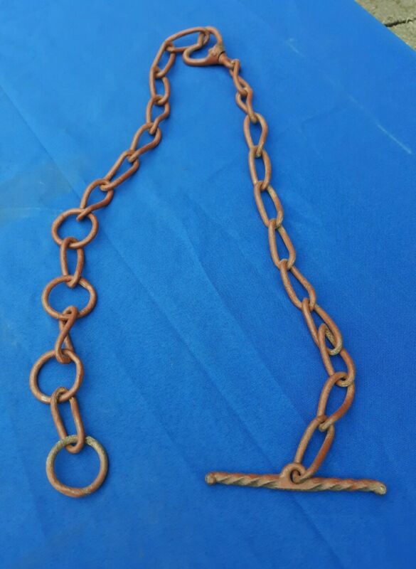 Hand Forged Hook and Cow Chain Antique Vintage Old Farm Dairy Hardware ...
