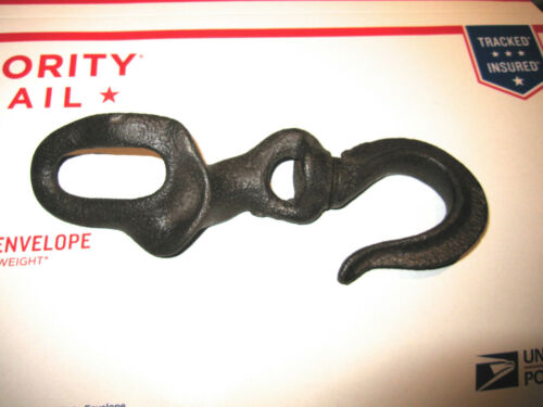 ANTIQUE UNUSUAL STEEL PIVOTING RIGGING HOOK FAIR USED CONDITION ...