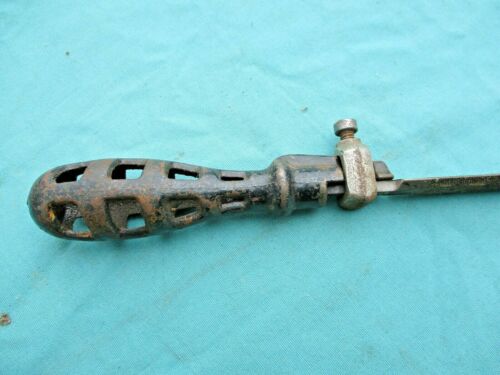 NICE EARLY CAST IRON FILE HANDLE -- Antique Price Guide Details Page