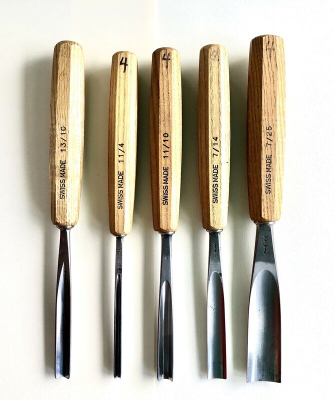 Five Pfeil Swiss Made Wood Chisels -- Antique Price Guide Details Page