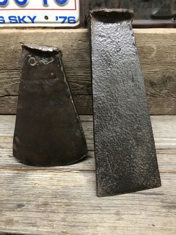 Vtg Antique Lot (2) BIG Falling Bucking Splitting Wedges Acme Logging 5 ...