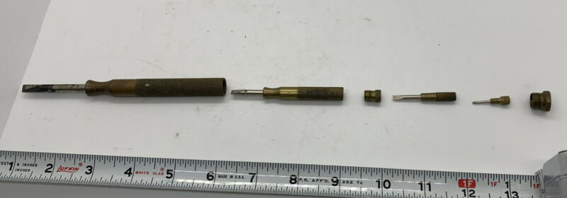 Vintage FREY CO. NY, NY USA Nesting Brass Screwdrivers -- Antique Price ...