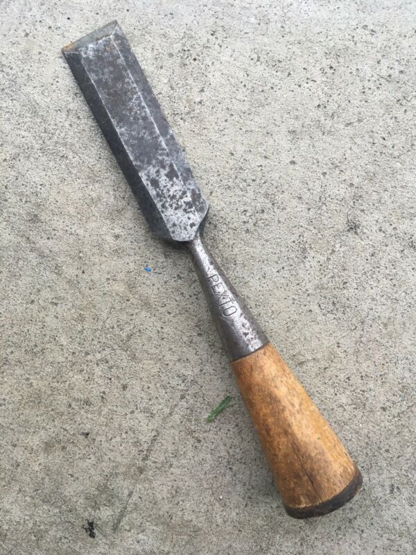 VINTAGE PEXTO 1 INCH WIDE SOCKET CHISEL WITH BEVEL EDGE -- Antique ...
