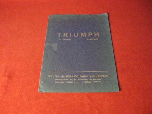 1960? Triumph Sales Folder Price Sheet Brochure Booklet Catalog Old ...