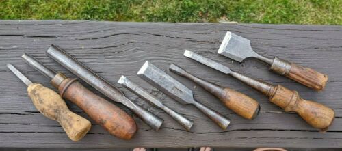8 Vintage Woodworking chisel lot Stanley, Buck Brothers, Greenlee old ...