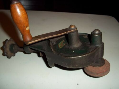 Vintage Merit Hand Cranked Bench Mounted Tool Grinder -- Antique Price ...