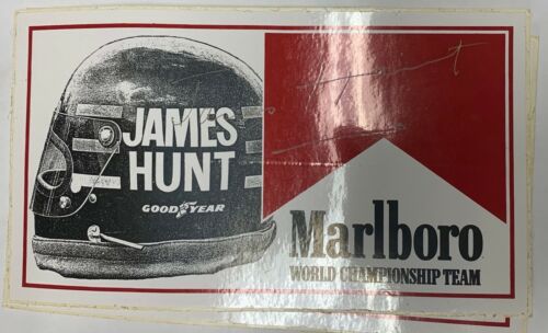 James HUNT - ORIGINAL MARLBORO - Sticker Adesivo -- Antique Price Guide ...