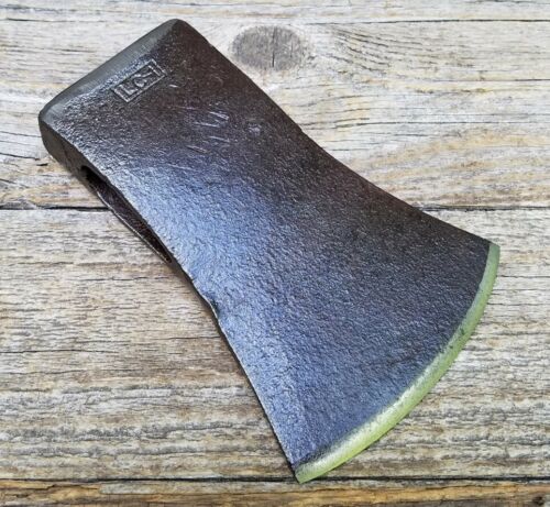 Vintage "LC-1" Single Bit Axe Head 2 LB Woodsman Hatchet Camp Hoosier ...