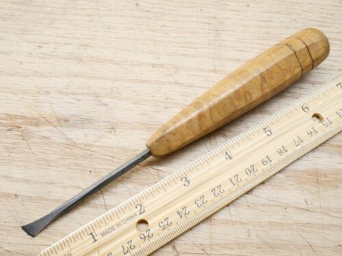 Vintage unmarked 5/16" No. 2 Skew straight wood carving chisel ...