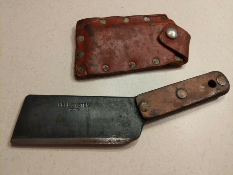 Vintage UTICA Bell System Lineman''s Splicing Knife Cutter Cleaver Tool ...