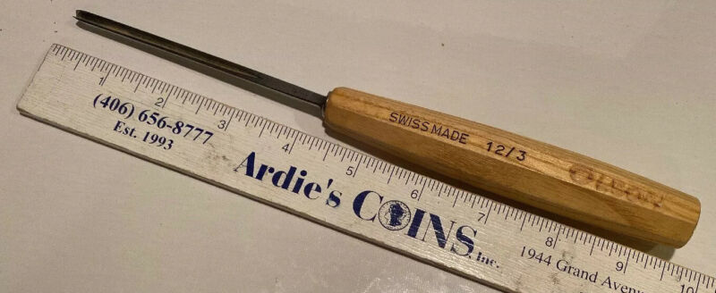 PFEIL SWISS MADE #12/3 V SHAPED GOUGE WOOD CARVING TOOL -- Antique ...