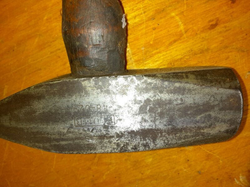 ANTIQUE VINTAGE PLUMB CAST STEEL 3 Lb SLEDGE HAMMER BLACKSMITH ...
