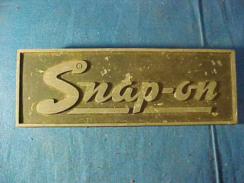 Vintage SNAP ON TOOLS Tool Cabinet NAMEPLATE -- Antique Price Guide ...