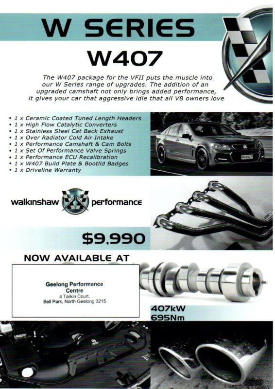 Holden Walkinshaw Commodore W407 LS3 brochure -- Antique Price Guide ...
