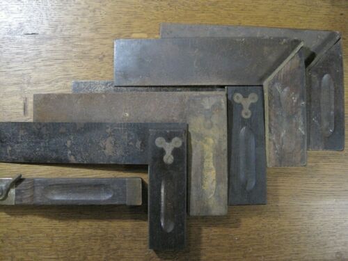 Lot of 5 Vintage Stanley Tri Squares Rosewood Brass Steel. Bevel Gauge ...