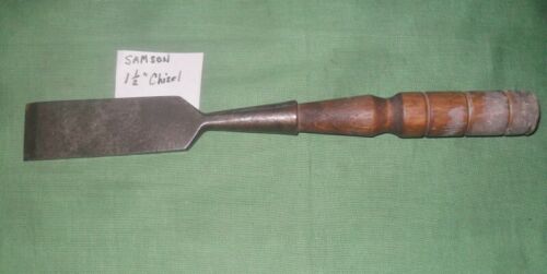 Vintage SAMSON 1-1/2" widw Socket Wood Chisel 7" long [12-3/4" overall ...