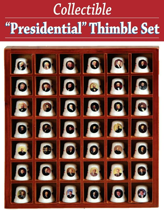 Collectable Presidential Thimble Set -- Antique Price Guide Details Page