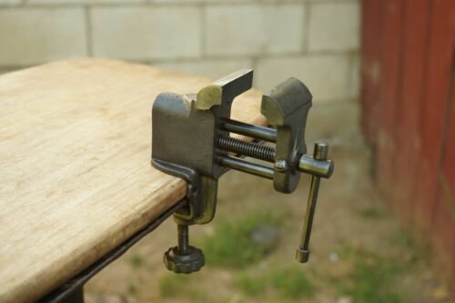 VINTAGE TABLE MOUNT ANVIL VISE 1-1/2''''JAWS,CAST IRON JEWELERS HOBBY ...