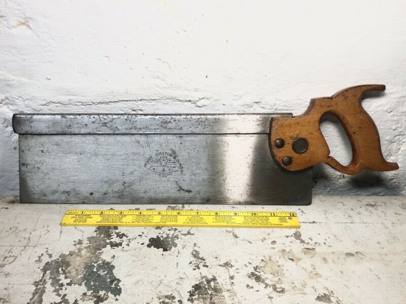 Antique Henry Disston & Sons 16 inch Miter Back Hand Saw No.4 Wood ... Antique Henry Disston & Sons 16 inch Miter Back Hand Saw No.4 Wood ...