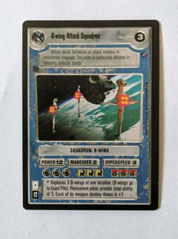Star Wars CCG SWCCG Death Star 2 II Rare Card B-Wing Attack Squadron ...