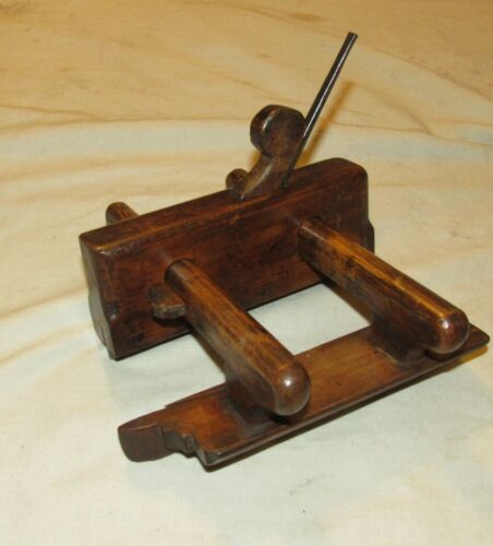 Unusual small sized wooden plough plane early plane old woodworking ...