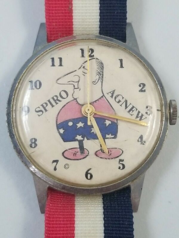 1973 OFFICIAL SPIRO AGNEW Political Watch, Swiss Winding WORKS ...