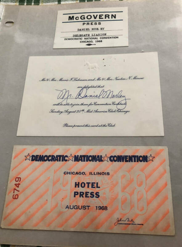 Democratic Convention 1968 Press Passes & Cocktail Invitation & Photo ...