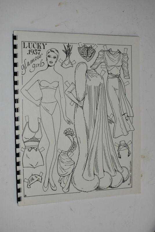Charles Ventura Signed Paper Doll Book Lucky 1937 Glamour Girl 5
