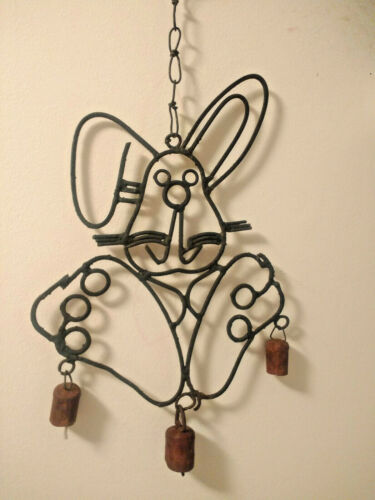 Vintage Rustic Wind Chime Folk Art Pinned Goat Bells Primitive Hanging ...