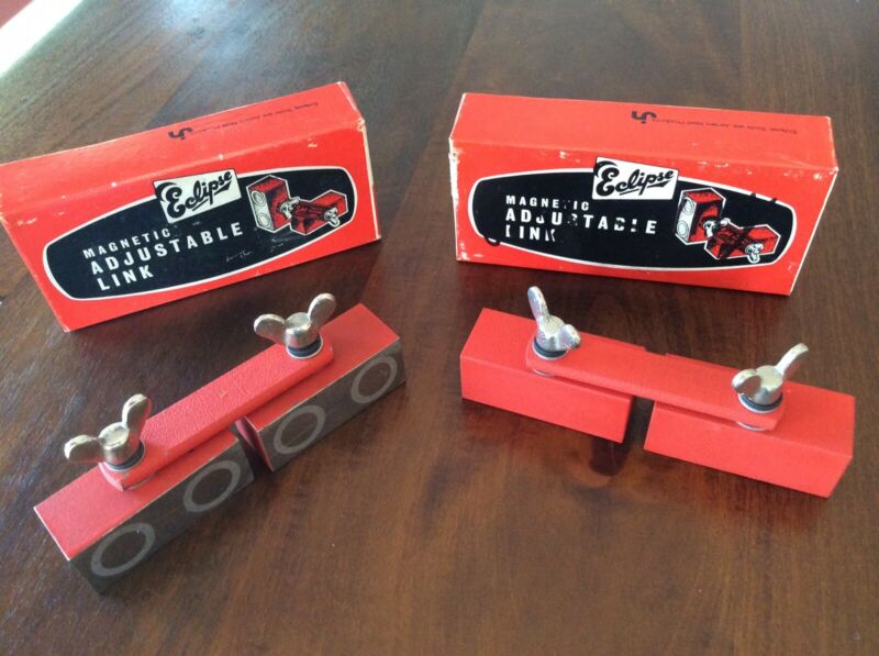2 MACHINIST Lathe Tool Eclipse Magnetic Adjustable Link #920 -- Antique ...