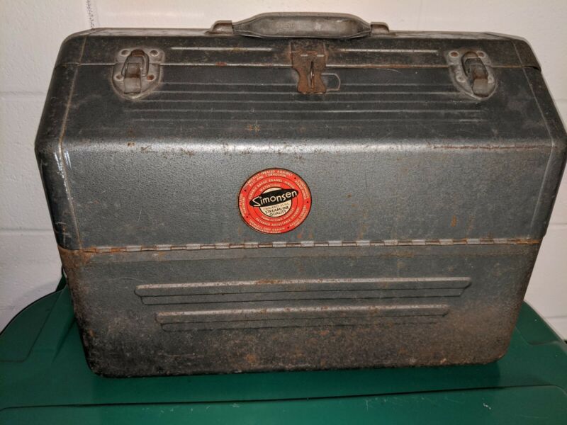 Vintage Simonsen Industrial Metal Tool Box -- Antique Price Guide ...