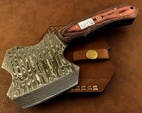 Handmade Damascus Steel Hatchet Axe Functional Camping Dh193
