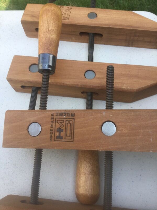 4 Hempe 10 Inch Wood Clamps -- Antique Price Guide Details Page
