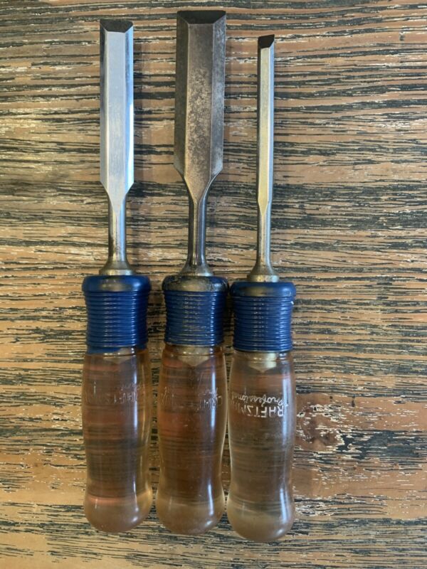 Vintage Lot Of 3 Craftsman Professional Chisels -- Antique Price Guide ...