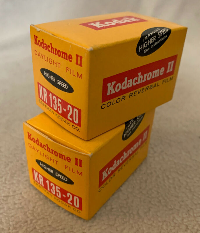 Vintage KODAK KODACHROME 2 Rolls Unopened in Box KR 135-20 Slides or Prints -- Antique Price ...