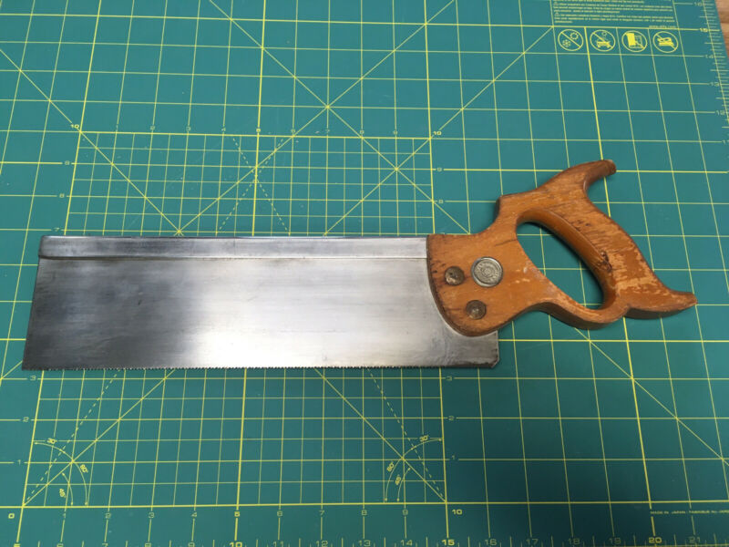 Vintage Disston Mfg. Steel Back Saw - Traditional Woodworking Hand Tool ...