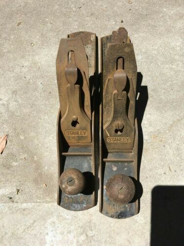 VTG Stanley Bailey No. 5 Smooth Sole Jack Plane USA set of 2 Carpentry ...