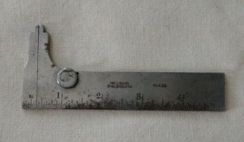Antique LSS Starrett 425 Machinist Pocket Slide Caliper 5 Inch Rule ...