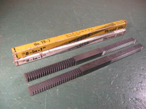 OLD USED VINTAGE TOOLS MACHINIST MACHINING THREAD FILES PAIR TWO TYPES ...