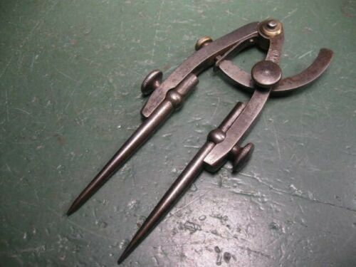 OLD USED VINTAGE WOODWORKING TOOLS FINE PEXTO DIVIDERS COMPASS 6 INCH ...