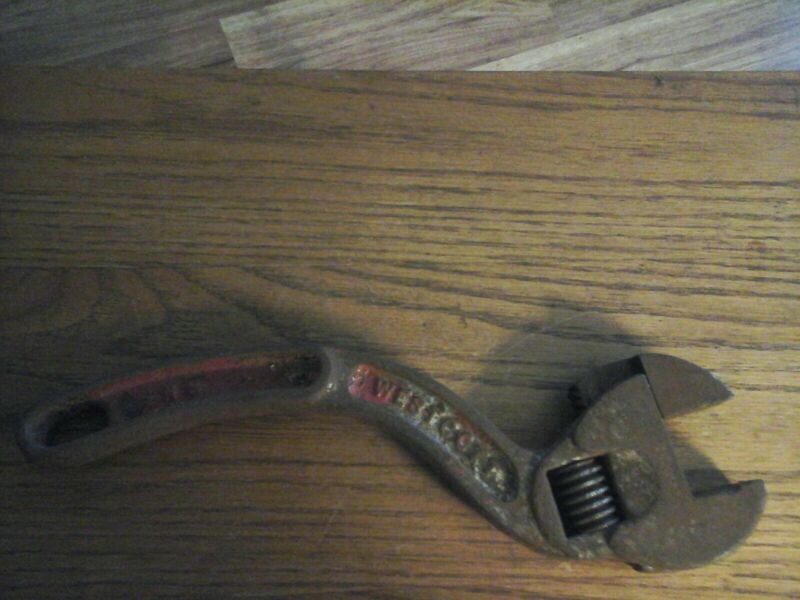 Vintage Wescott curved 12" wrench. Adjustable. Very old. -- Antique ...
