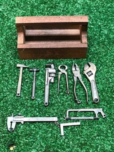 Vintage 8 Pieces Pilen Jugurtes Miniature Tools and Box Collectible Die ...
