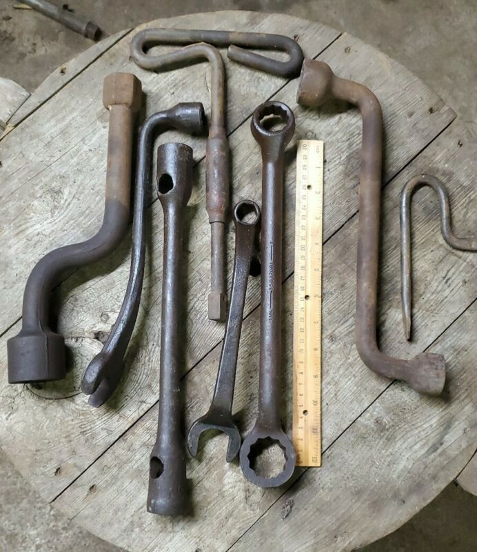 Antique Tools ih Cast Iron Wrenches Lug Wrenches Blacksmith Tool Wagon ...