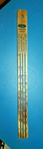 FORD MODEL "T" WOOD MEASURE STICK RULER for GAS TANK w Gallon Measures ...