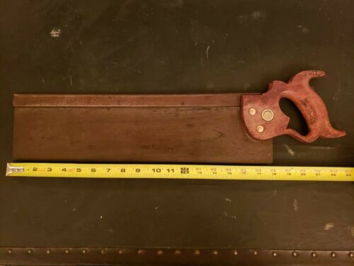 Vtg Antique Cast Steel Wood Handle Henry Disston & Sons Back Miter Hand ... Vtg Antique Cast Steel Wood Handle Henry Disston & Sons Back Miter Hand ...